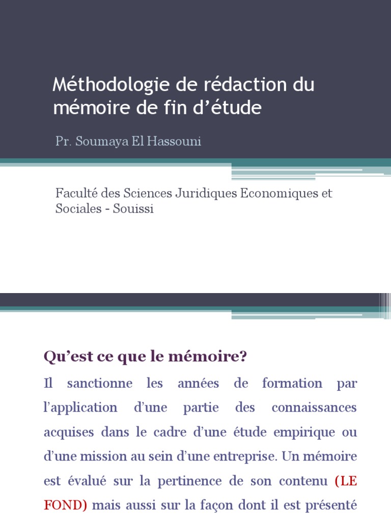 Rédaction efficace du mémoire de fin d'étude | PDF | Théorie | Empirisme