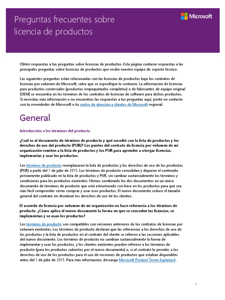 FAQs Product Licensing PDF | PDF | Windows 10 | Microsoft Windows