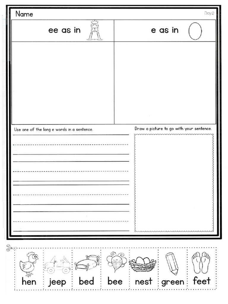 Word Work Week 1 Ee | PDF