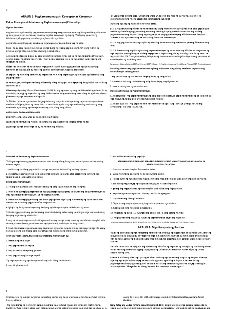 Lectures 4th Grading | PDF