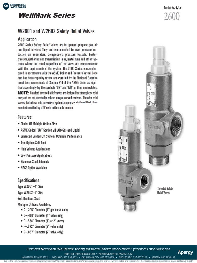 Wellmark Series 2600 PDF | PDF | Valve | Atmosphere Of Earth