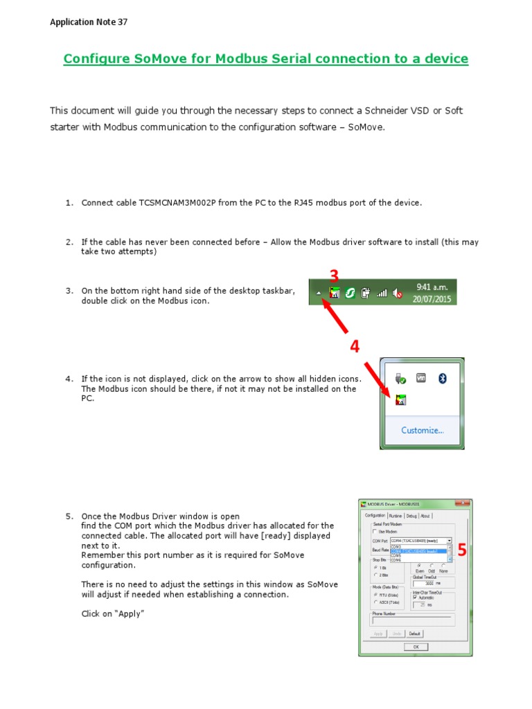 SoMove Modbus Setup Guide | PDF | Icon (Computing) | Personal Computers