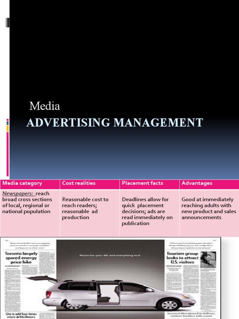 Advertising Management | PDF | Advertising | Mass Media