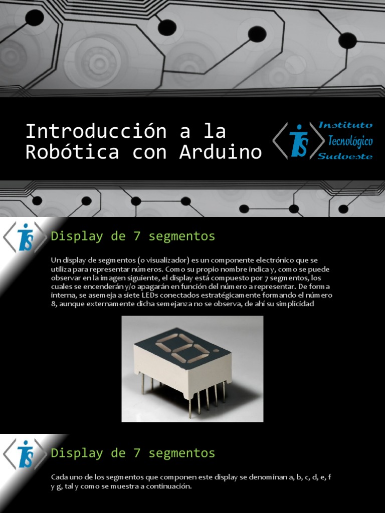 Taller de Arduino Display 7 Segmentos | PDF | Estructura de datos de matriz | Programación de ...