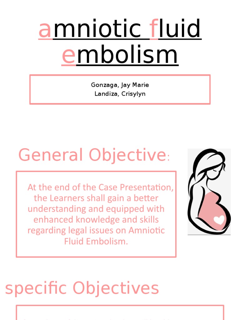 Amniotic Fluid Embolism | PDF | Childbirth | Blood Transfusion