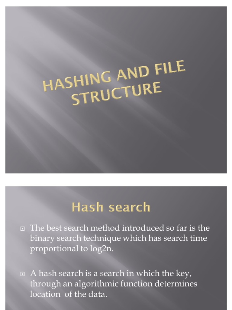 Hashing and File Structure | PDF | Database Index | Applied Mathematics