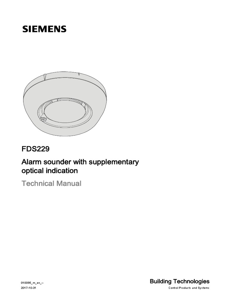 Alarm Sounder FDS229 Technical Manual PDF | PDF | Safety | Fuse ...