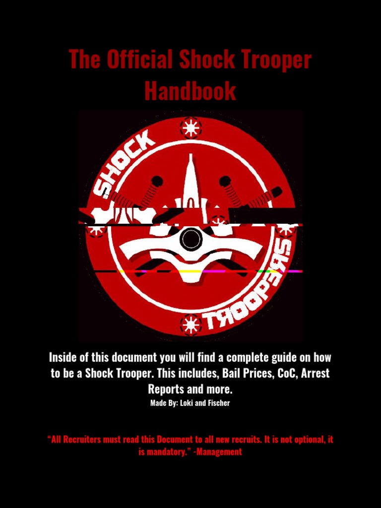 Official Shock Trooper Handbook | PDF | Jedi | Star Wars Organizations