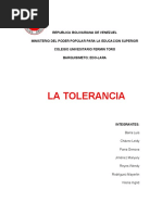 Triptico de La Tolerancia | PDF | Tolerancia | Política (general)