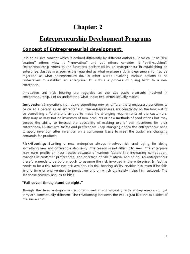 Developing Entrepreneurs: An Overview of Entrepreneurship Development ...