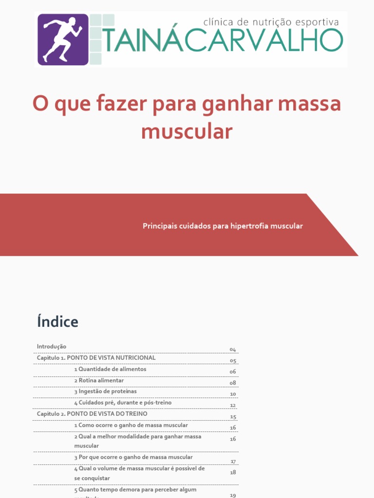 Ebook Ganho De Massa Muscular Pdf Pdf Músculo Testosterona