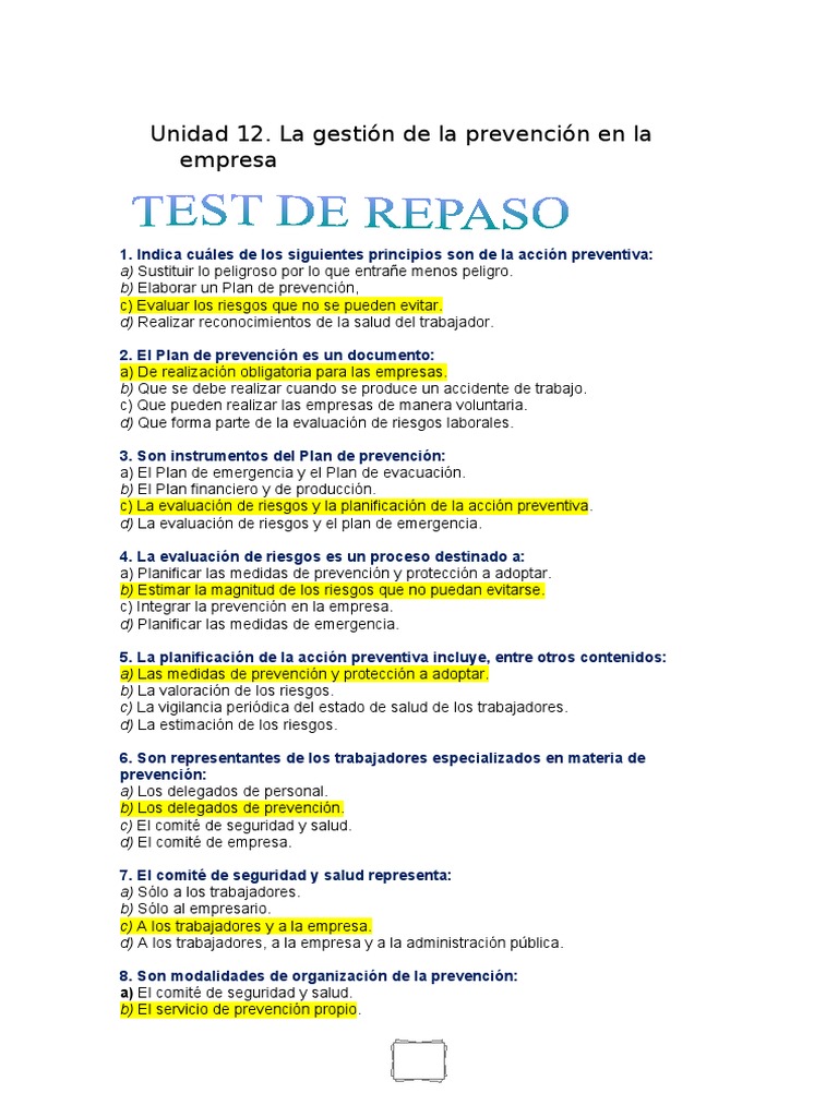 FOL Unidad 12. - Actv - Obligatoria | PDF | Seguridad | Riesgo