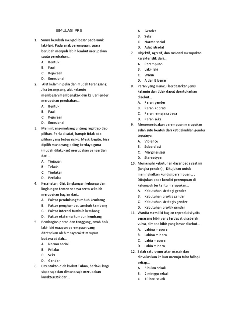 Simulasi PRS | PDF