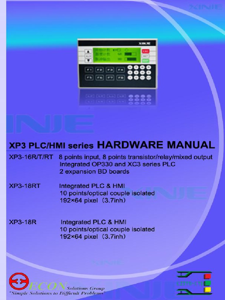 MANUL007R2V1 - XP3 PLC - HMI User Manual - En.es | PDF | Monitor de ...