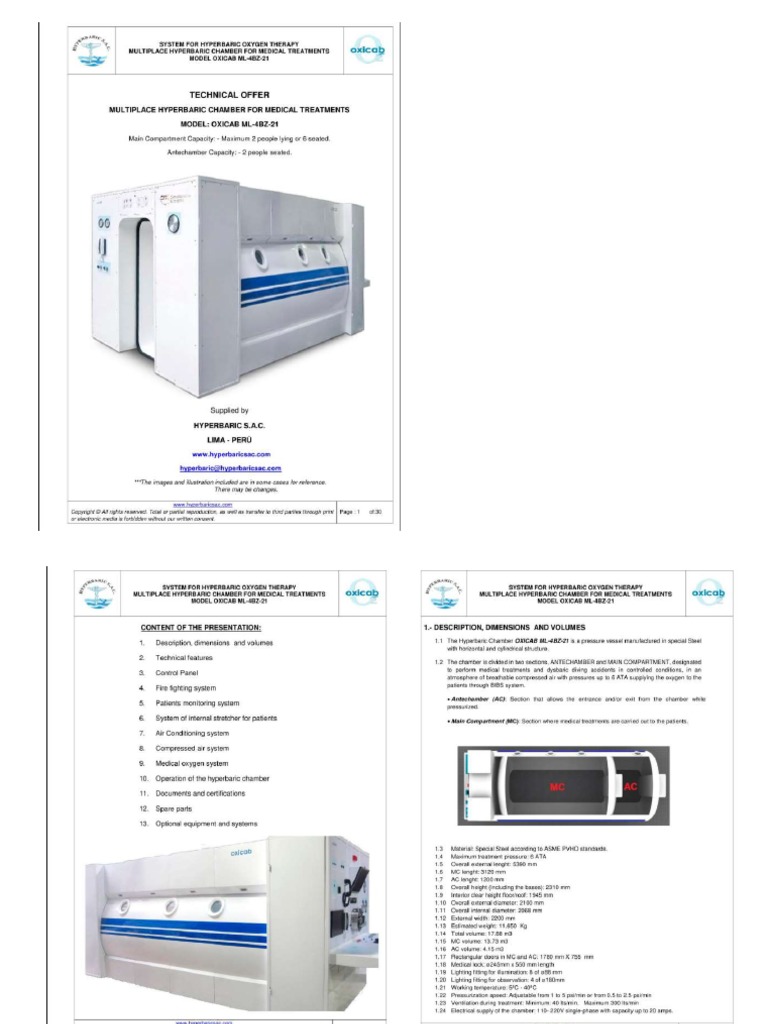 HYPERBARIC | PDF | Equipment | Medical Treatments