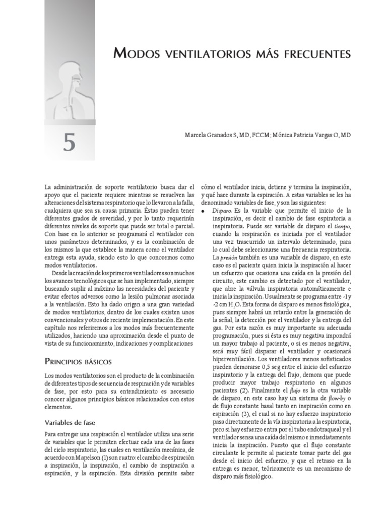 Modos Ventilatorios Más Frecuentes PDF | PDF | Sistema respiratorio ...