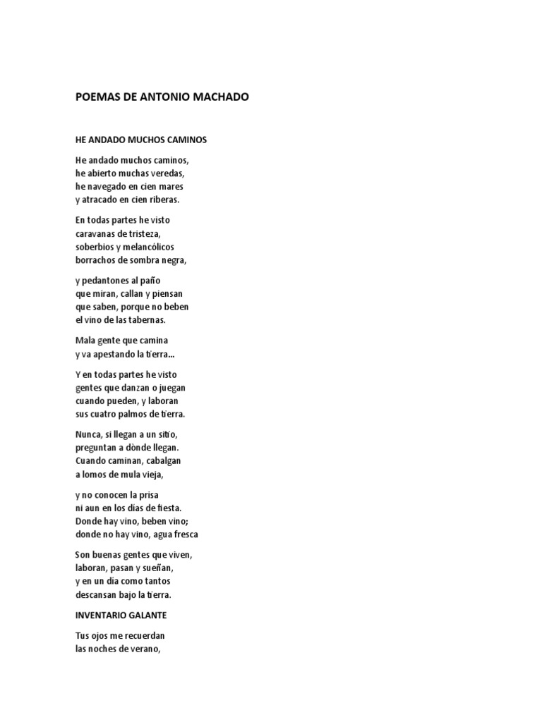 Mejores Poemas de Antonio Machado | PDF | Naturaleza