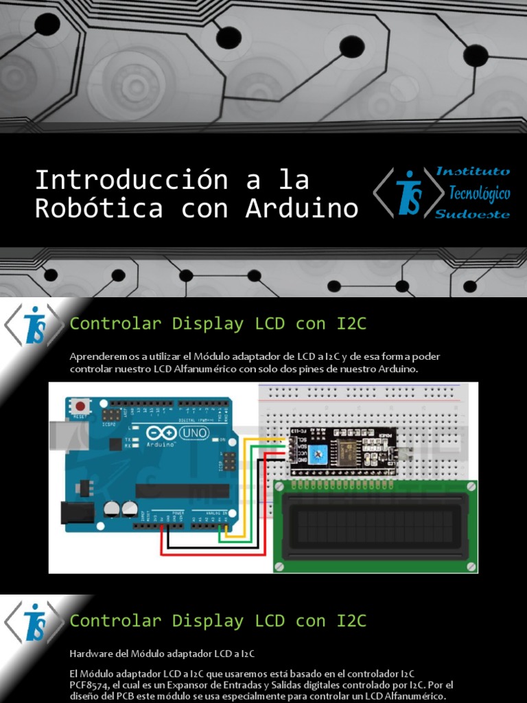 Taller De Arduino Display Lcd Con I2c Pdf Pantalla De Cristal