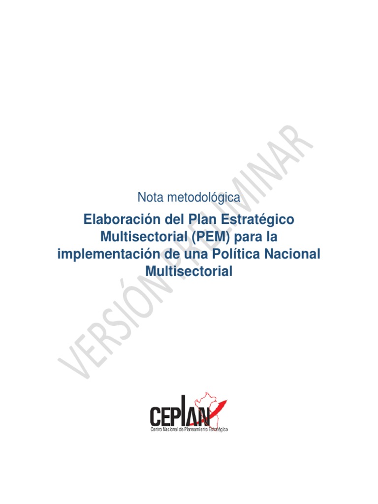 Guia Metodologica Del Pem Version Preliminar | PDF | Planificación ...