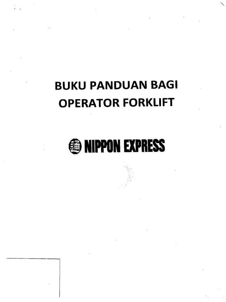Buku Panduan Bagi Operator Forklift PDF | PDF