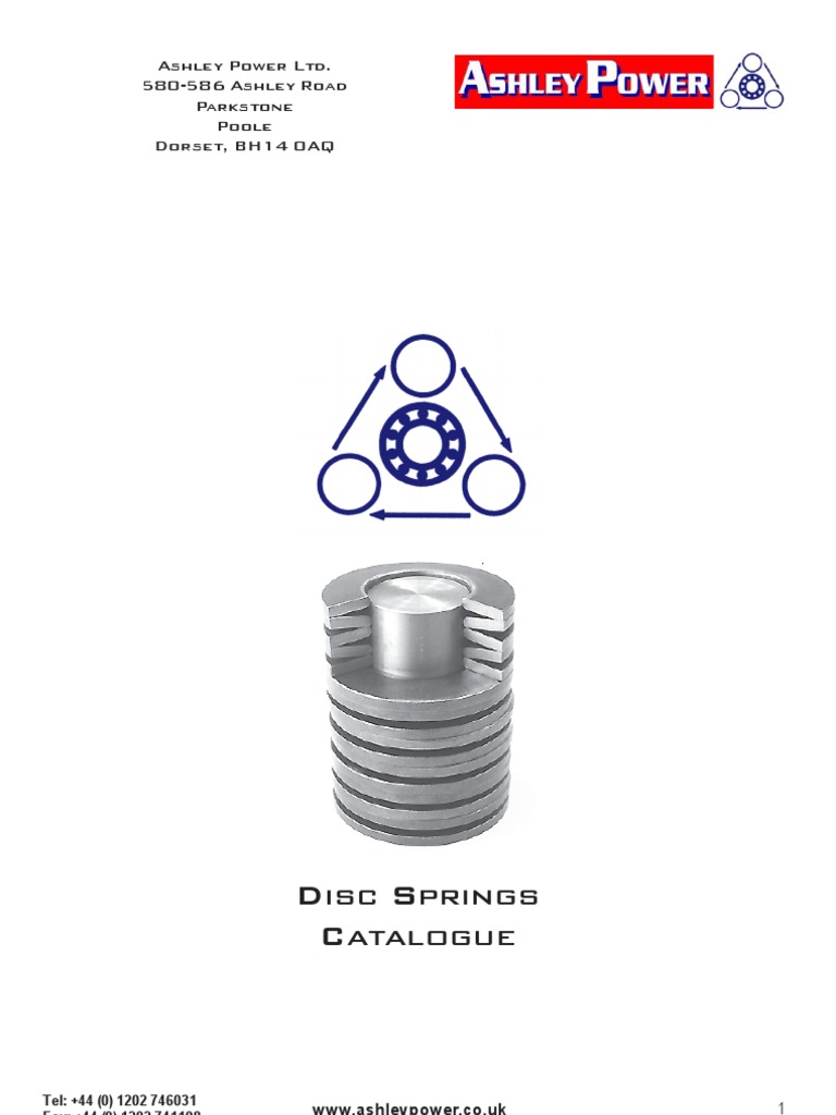 Disc Springs Catalogue Overview | PDF