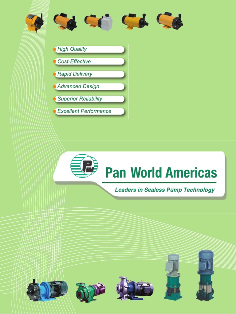 Pan World Brochure PDF | PDF | Electric Motor | Pump