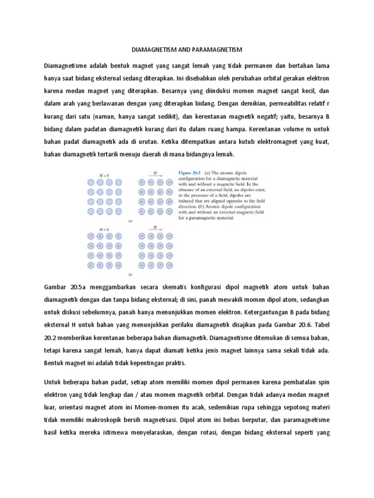 Diamagnetism And Paramagnetism Pdf