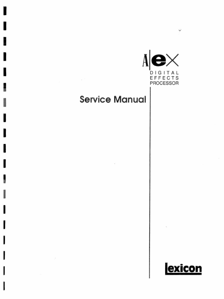 Lexicon ALex Service Manual | PDF