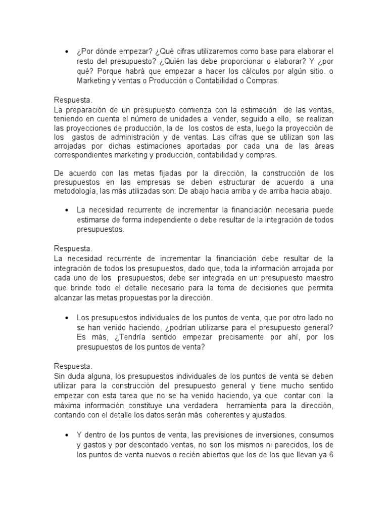 Caso Practico Clase 1 Introduccion A Los Presupuestos | PDF | Presupuesto | Economias