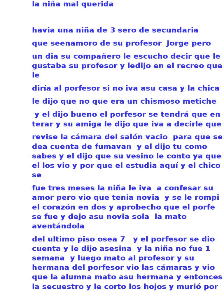 La Niña Mal Querida | PDF