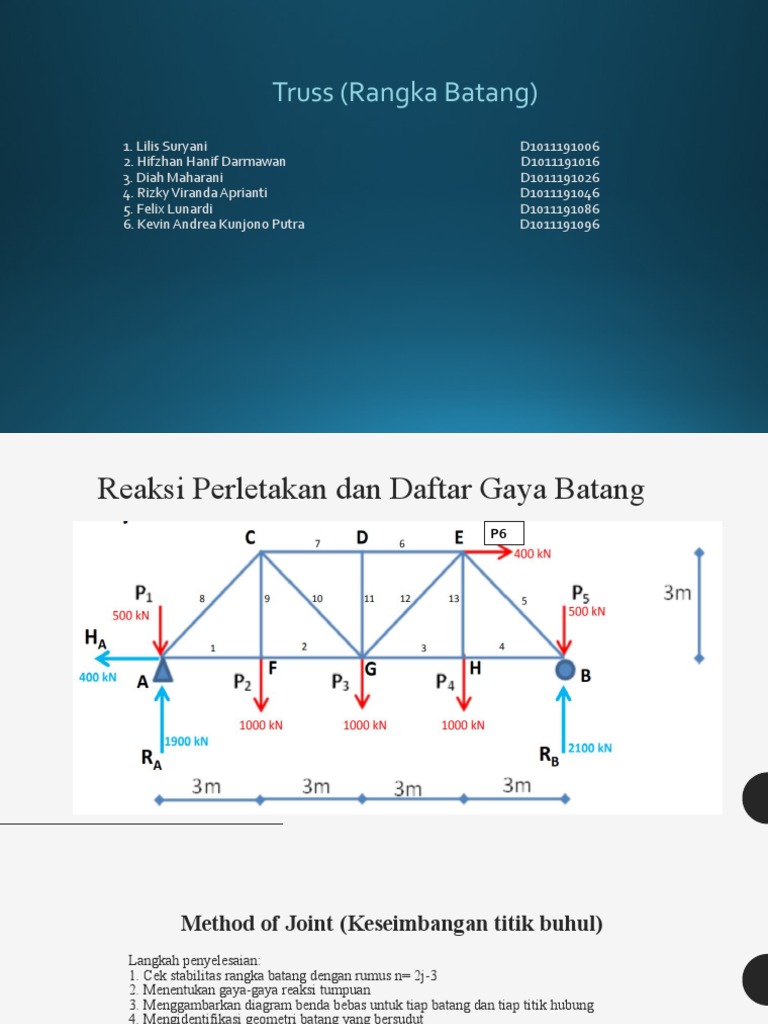 Analisa Rangka Batang | PDF