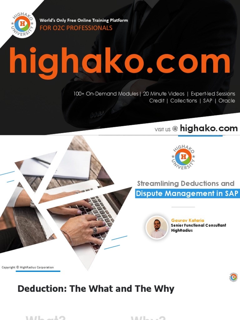 Streamlining Deductions and Dispute Management in SAP | PDF | Sap Se ...