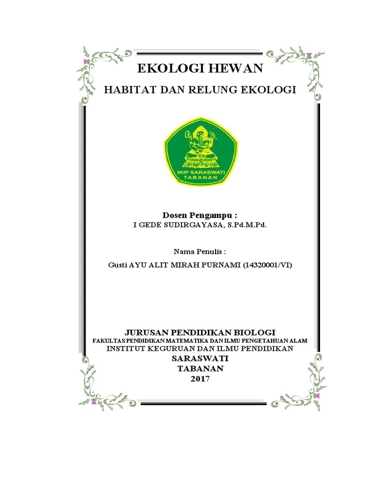 Habitat Dan Relung Ekologi | PDF