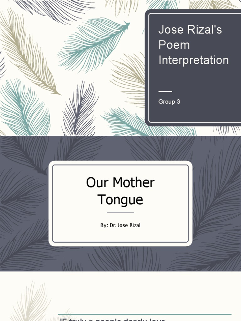 Jose Rizal Poems and Interpretation | PDF | Tagalog Language