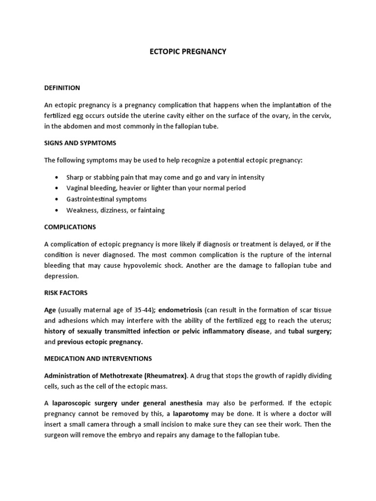 Ectopic Pregnancy | PDF | Medical Specialties | Clinical Medicine
