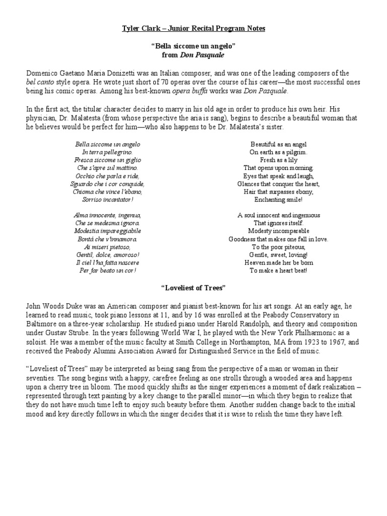 Junior Recital Program Notes | PDF | Musical Compositions | Entertainment