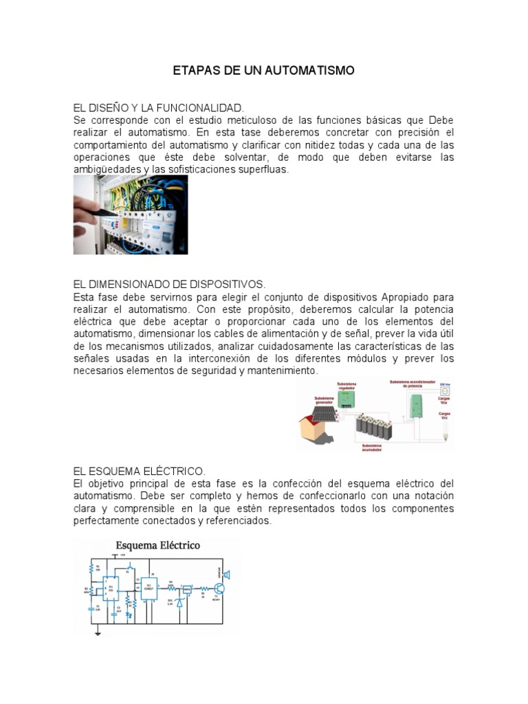 Etapas de Un Automatismo | PDF | Science | Ciencia aplicada