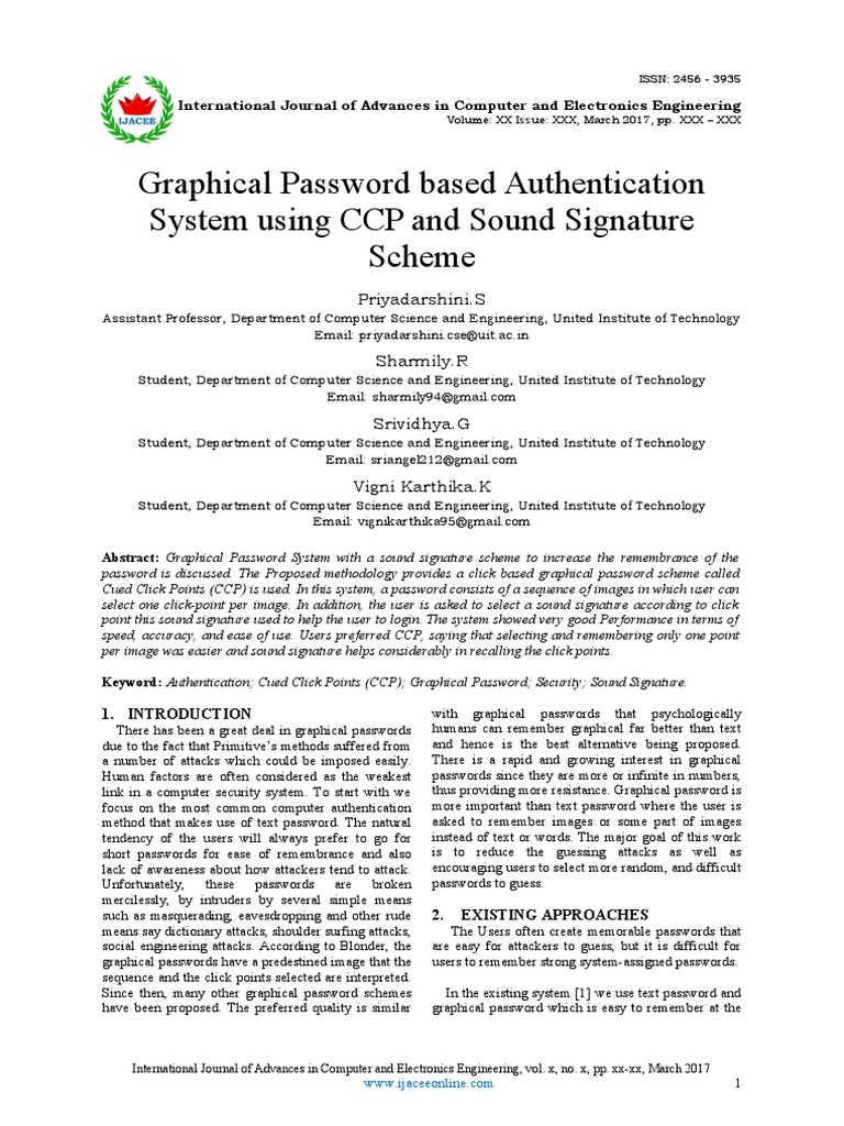 IJACEE Graphical Password Based Authentication and Sound Signature ...