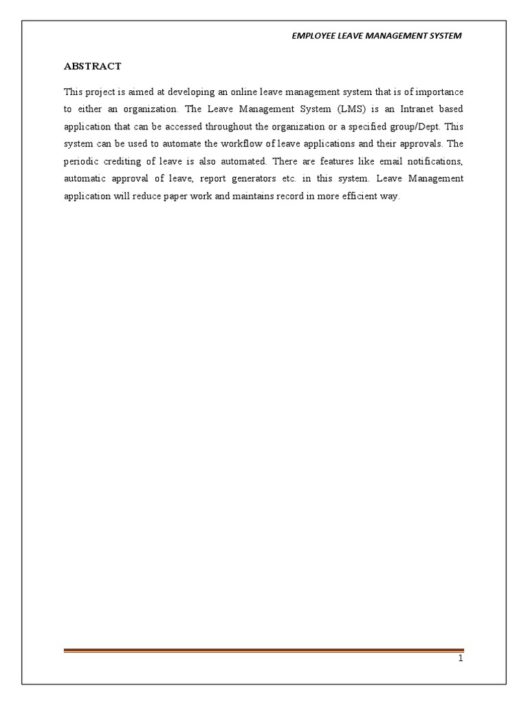 Employee Leave Management System Report | PDF | Java Script | Php