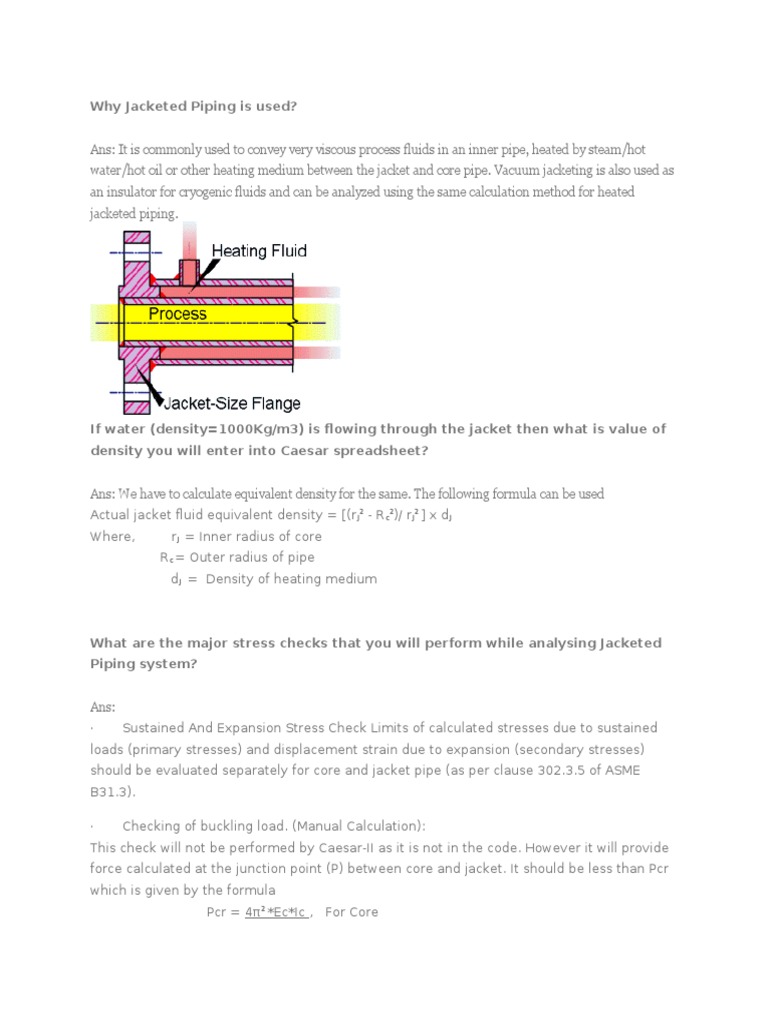 Analysis of Jacketed Piping Systems | PDF | Stress (Mechanics) | Buckling