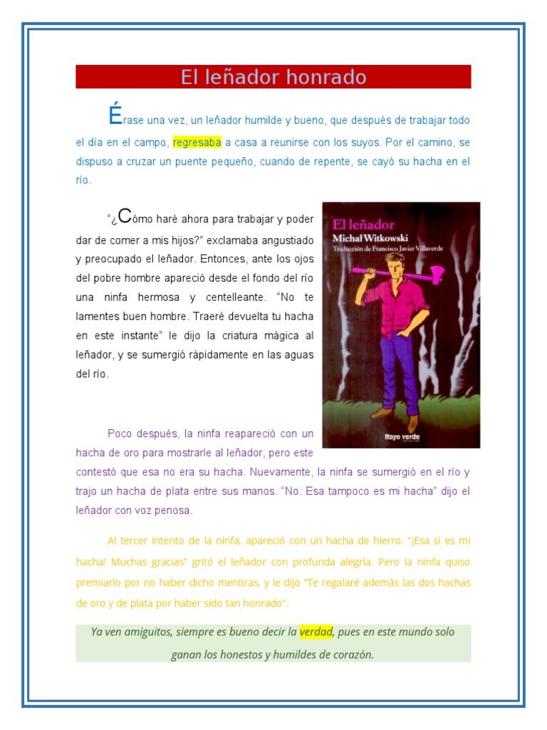 El Leñador Honrado Primaria | PDF
