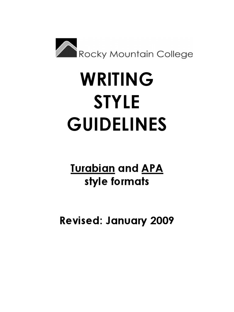 Writing Style Guidelines | PDF | Book Of Job | A Manual For Writers Of ...
