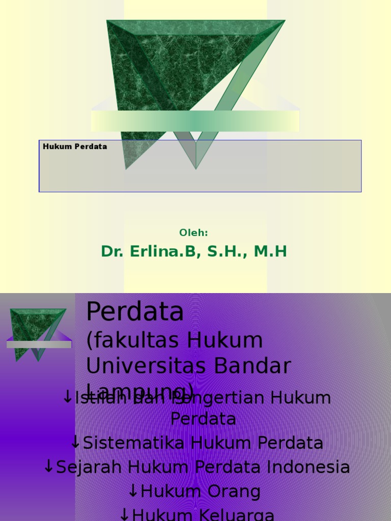 Pengertian Hukum Perdata 1-3 | PDF
