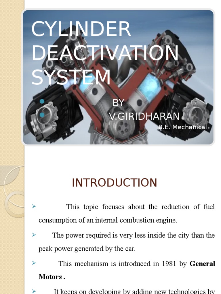 Cylinder Deactivation Systems: Mechanisms, Methods and Advantages of ...