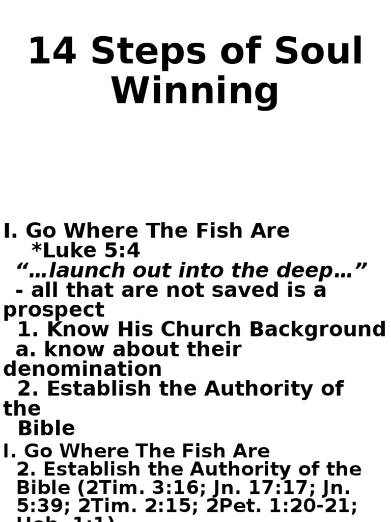 14 Steps of Soul Winning | PDF