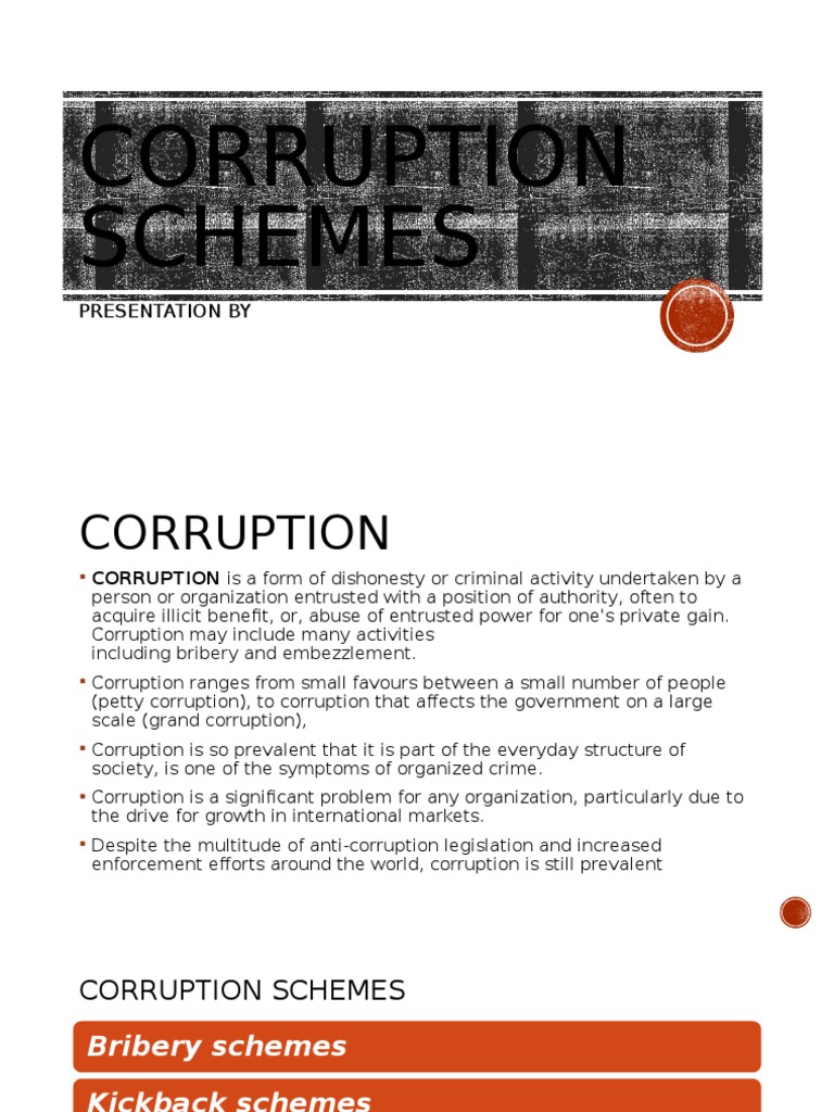 Corruption Schemes | PDF | Bribery | Corruption