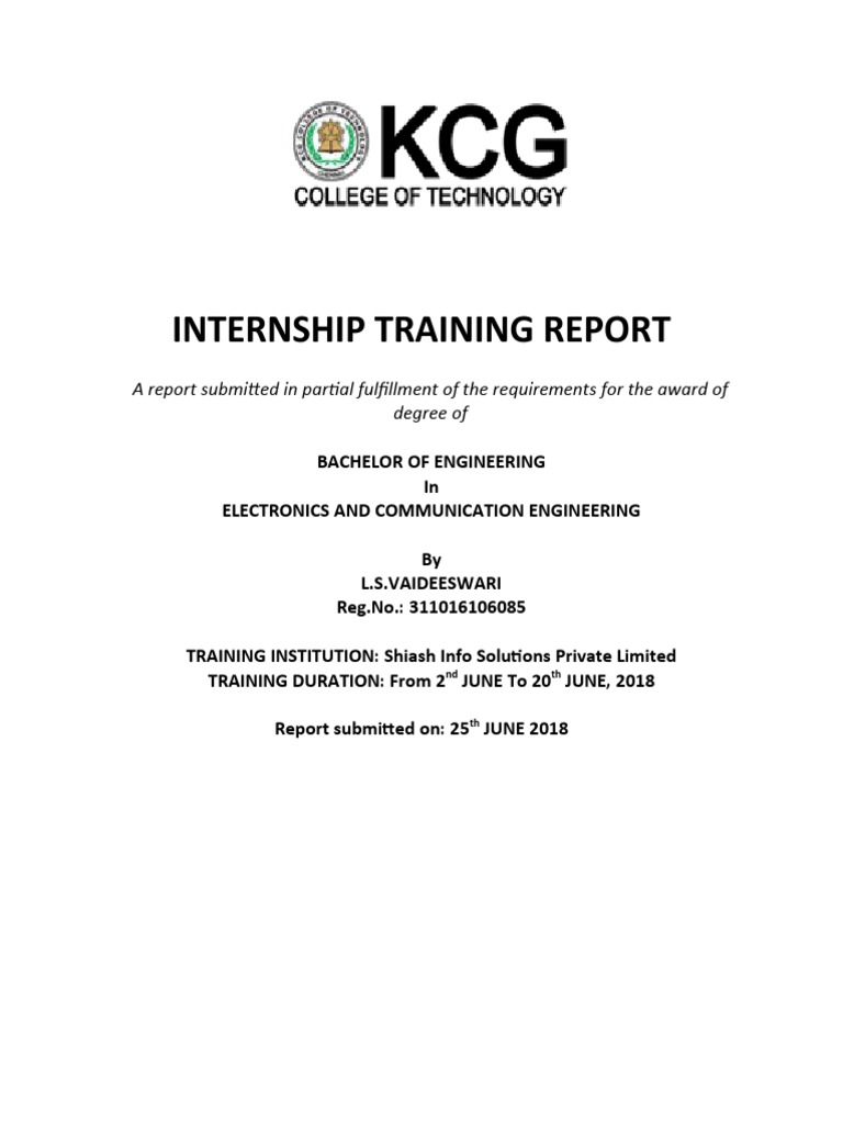 Internship Training Report | Download Free PDF | Method (Computer ...