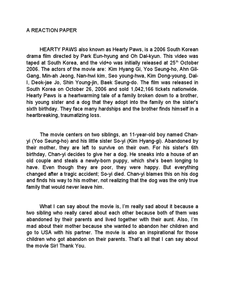 A Reaction Paper | PDF