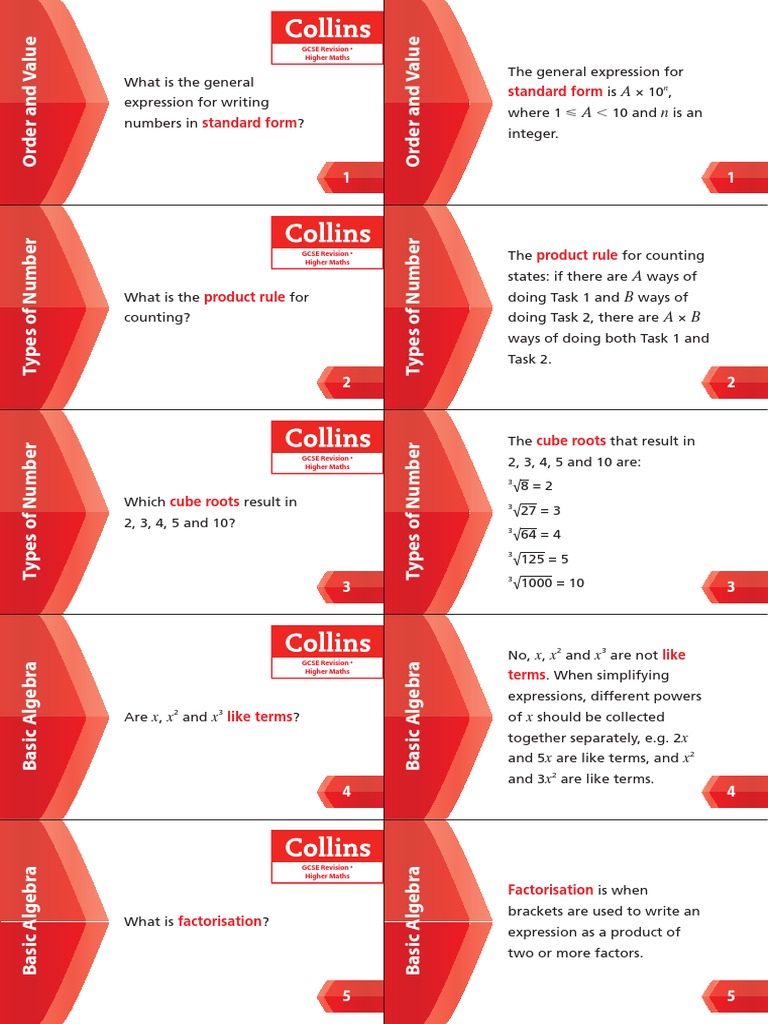 GCSE - Maths Higher Flashcards | PDF | Quadratic Equation | Triangle