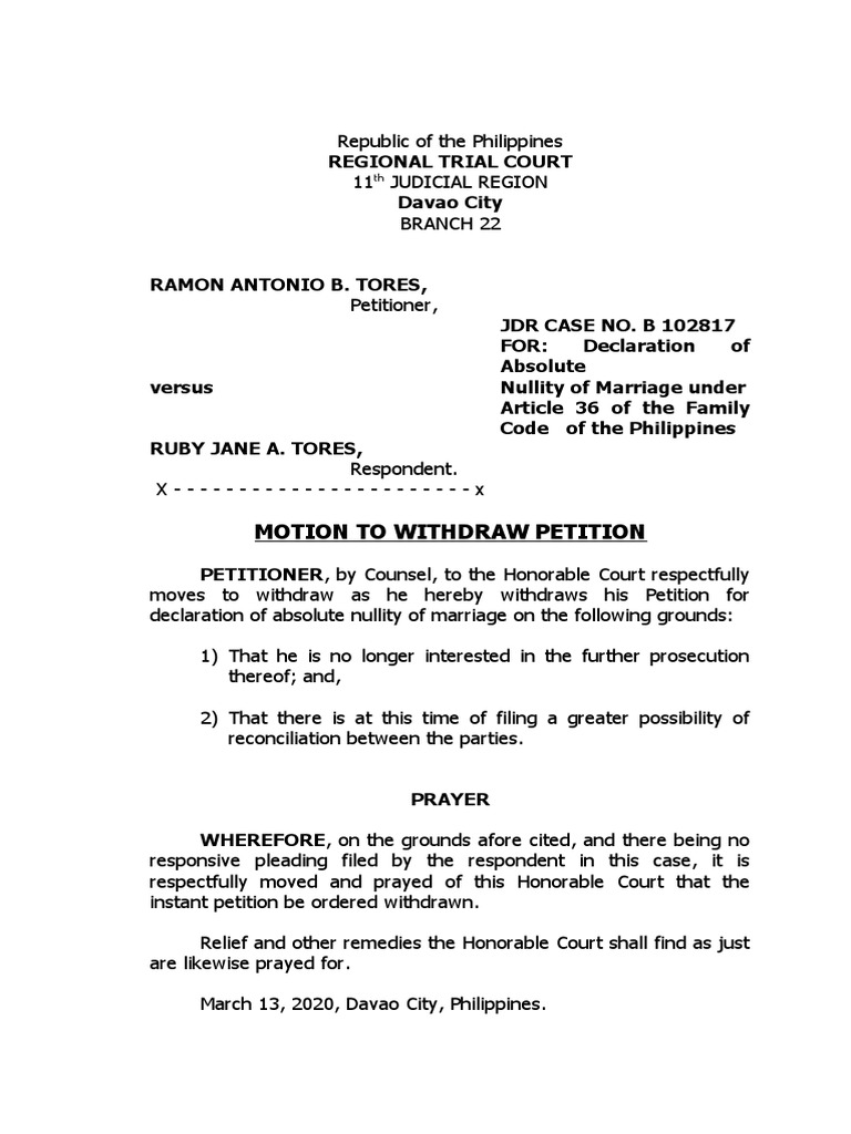 Motion To Withdraw | PDF | Prosecutor | Common Law